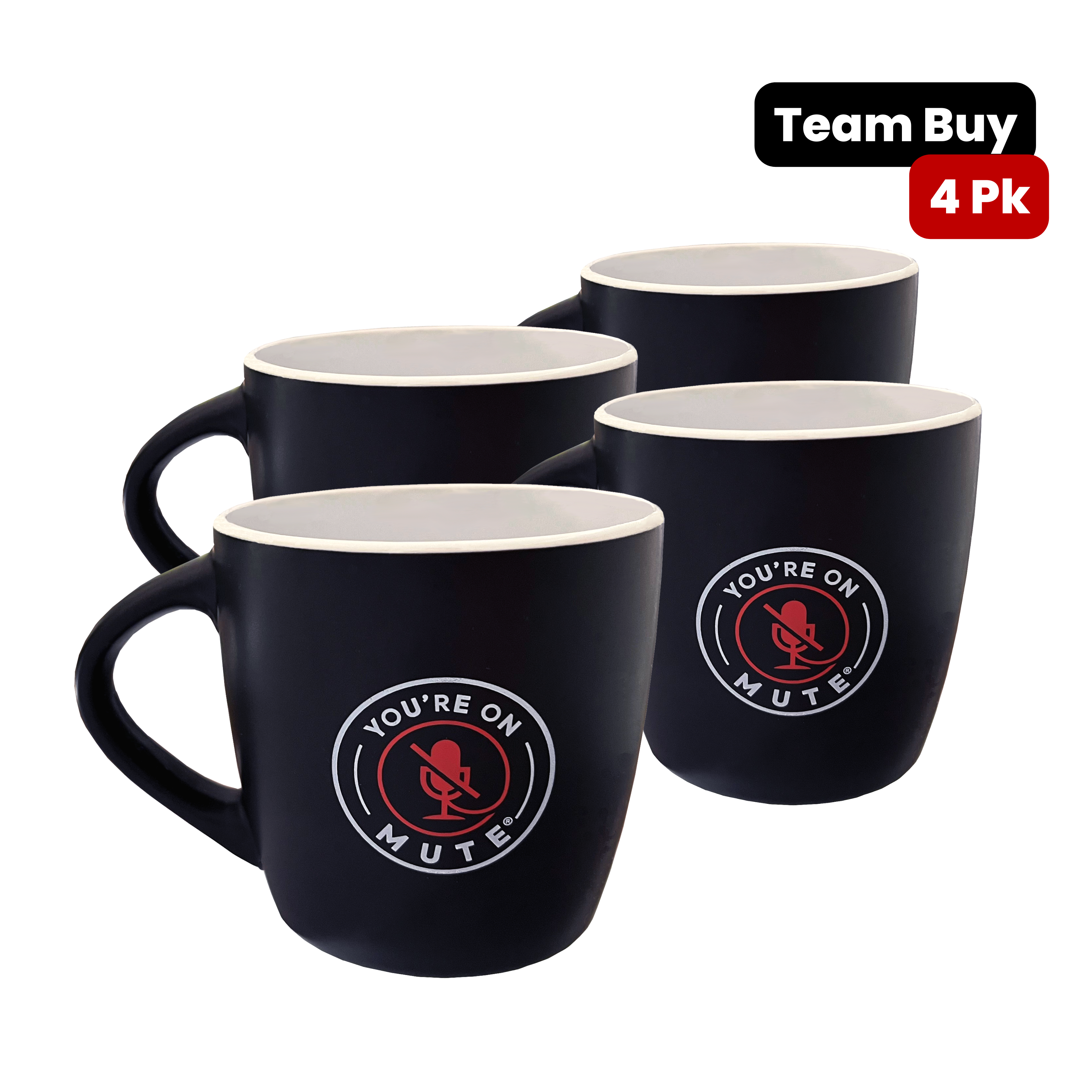 You're On Mute Official - Team Mugs, 4 Pack! – You're On Mute Pty Ltd